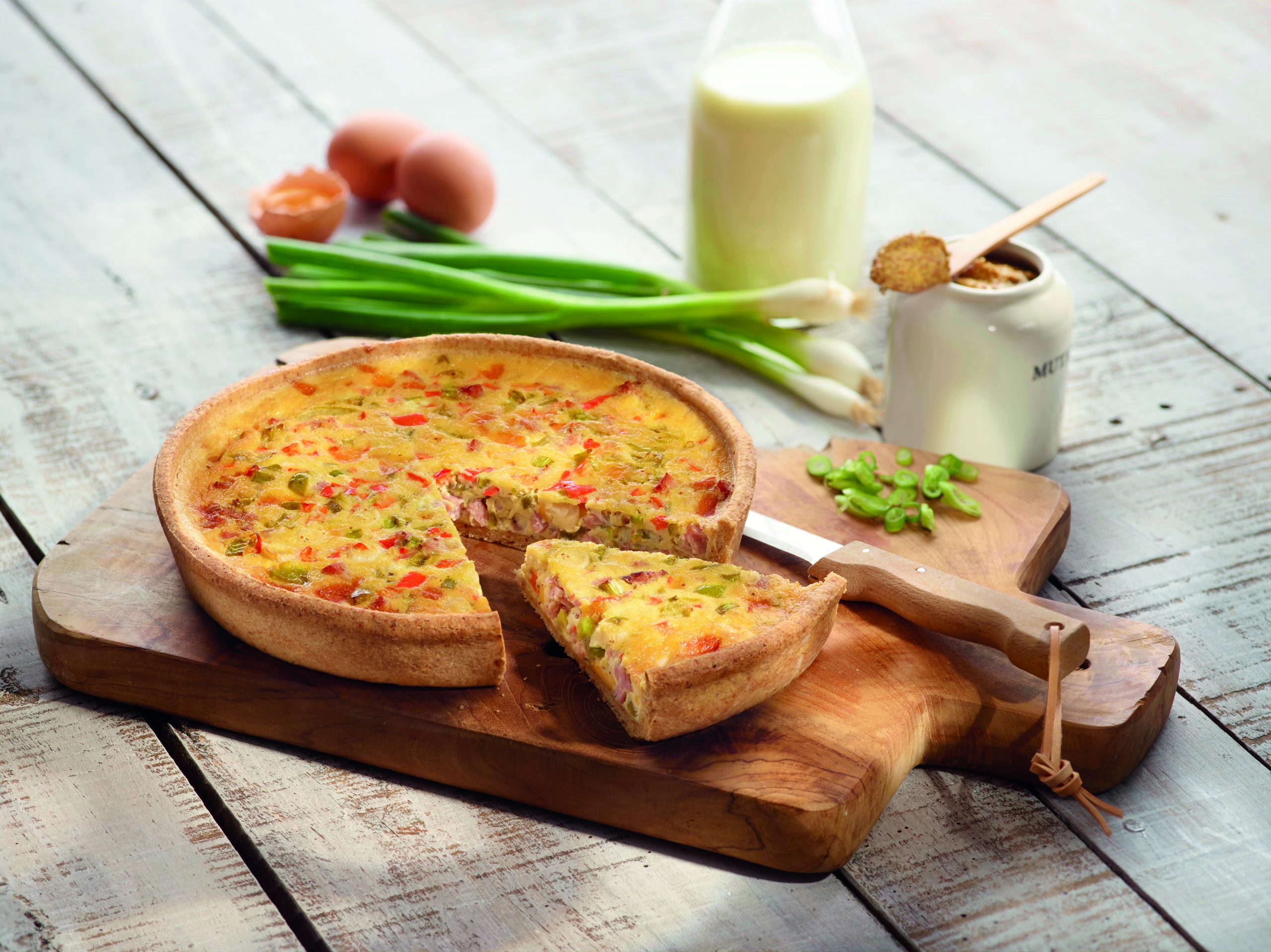 Wholemeal Quiche with Ham, Potatoes and Bell Pepper - Pidy Gourmet