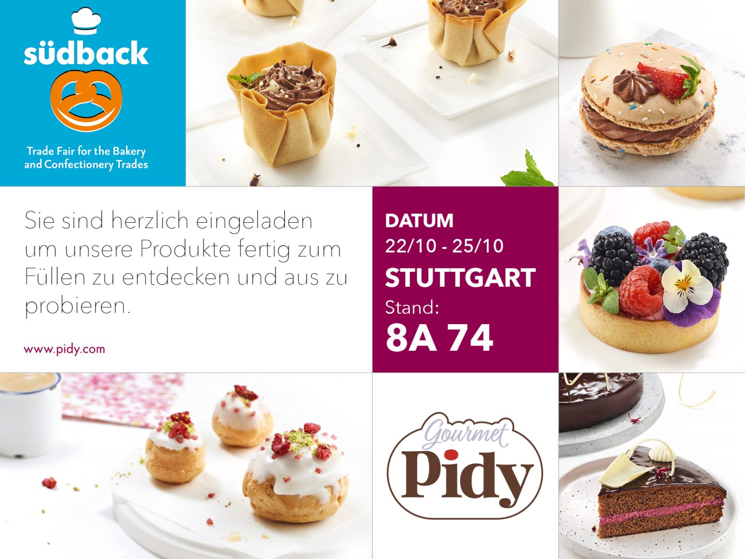 Pidy in Germany! Pidy participates at the bakery fair SÜDBACK in ...