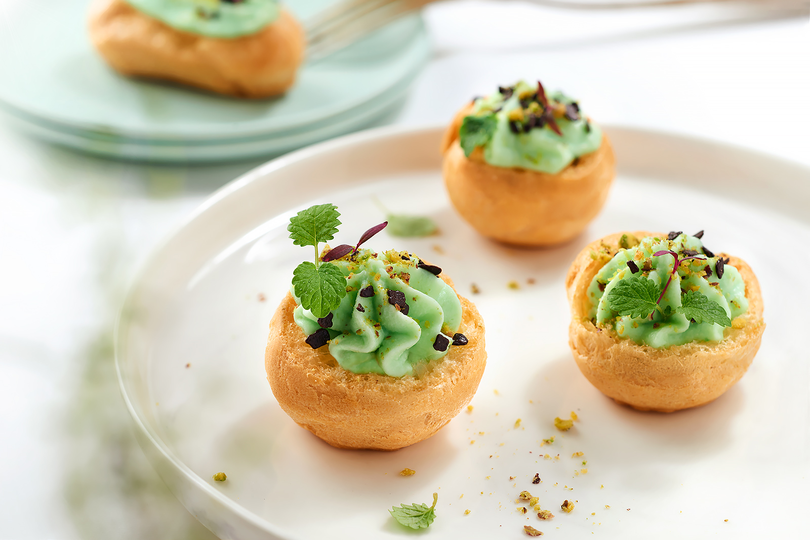 Profiteroles with Pistachio Cream - Pidy Global