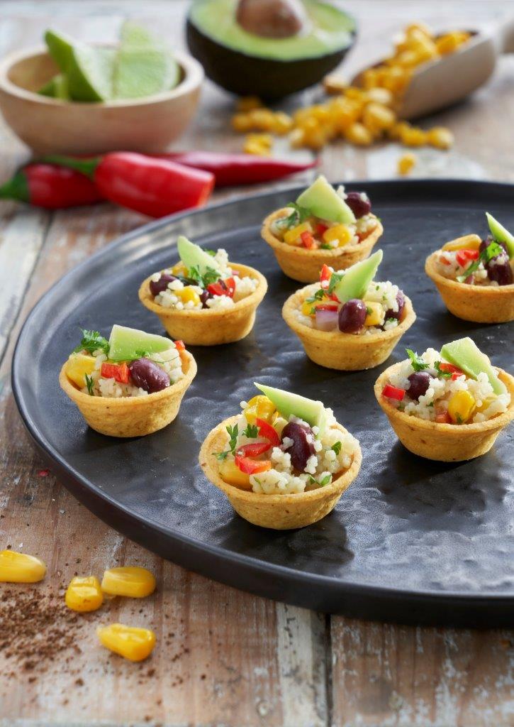Taco Mini Tellines with Quinoa, Kidney Beans and Avocado - Pidy Global