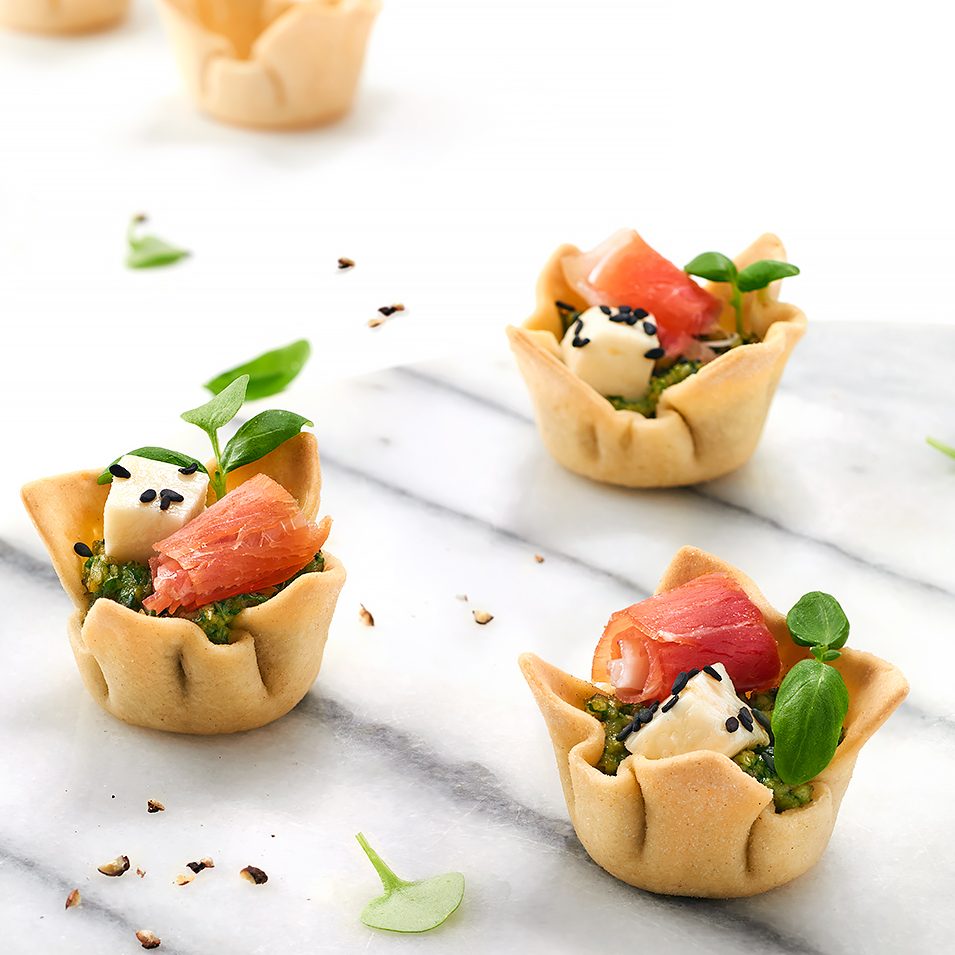 Iris with Pesto, Parma Ham and Feta Cheese - Pidy Global